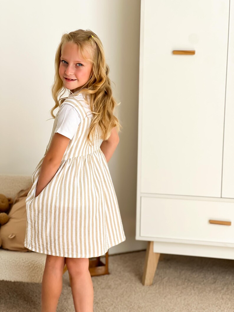 Girls Sundress Sewing Pattern PDF: Button Front, Pocket (sizes 1-7 ...