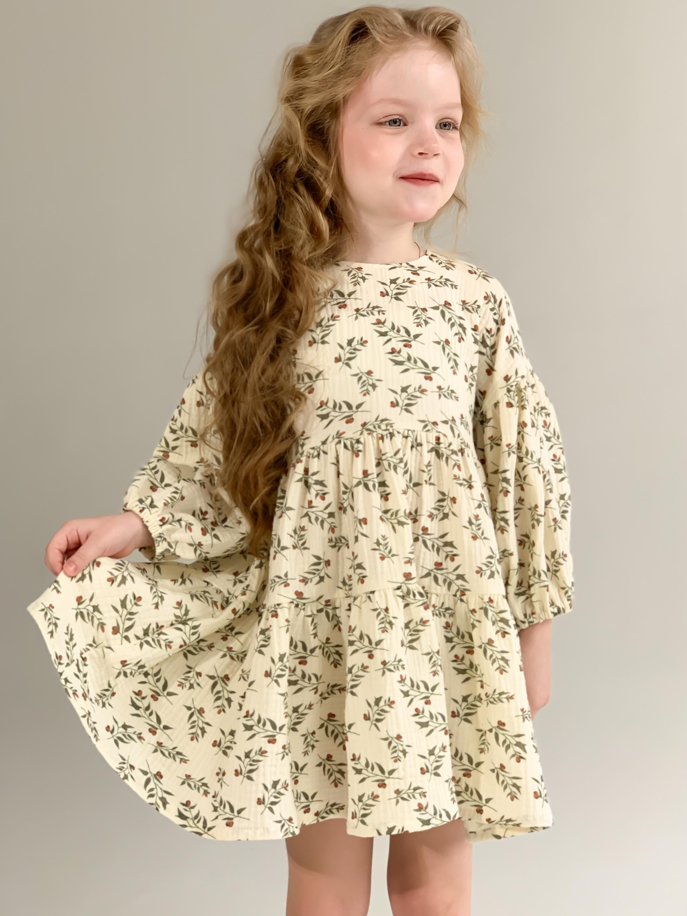 Girl Dress PDF Sewing Pattern Long Sleeve Ruffle Skirt - Etsy