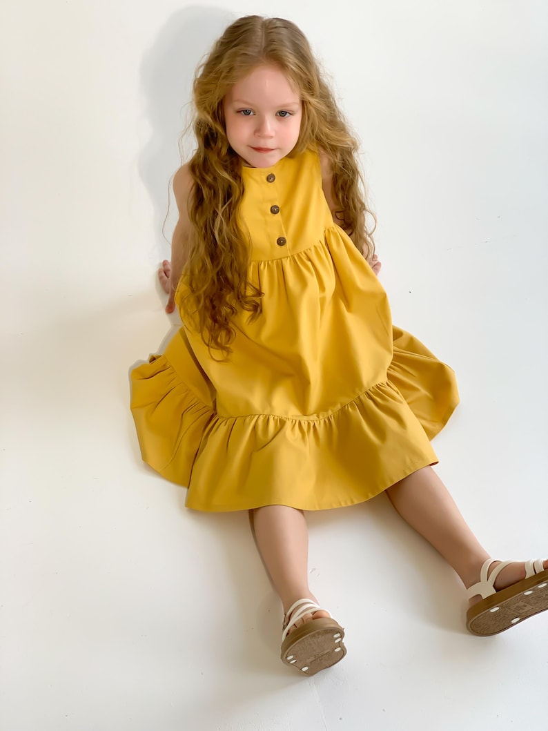 Toddler Girl Dress PDF Sewing Pattern: Sleeveless Ruffle Hem (sizes 2T ...