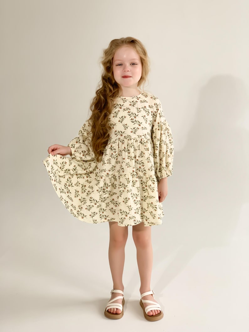 Flower Girl Dress PDF Sewing Pattern Long Sleeve Ages 7-14 Years - Etsy