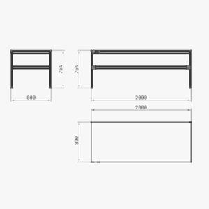 A Simple Workshop Table Aluminum Extrusion 3D Modeled Design Build Plan ...
