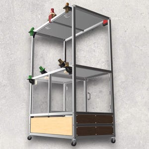 3D Printer Rack V2 Aluminum Extrusion 3D Modeled Design Build Plan - Etsy