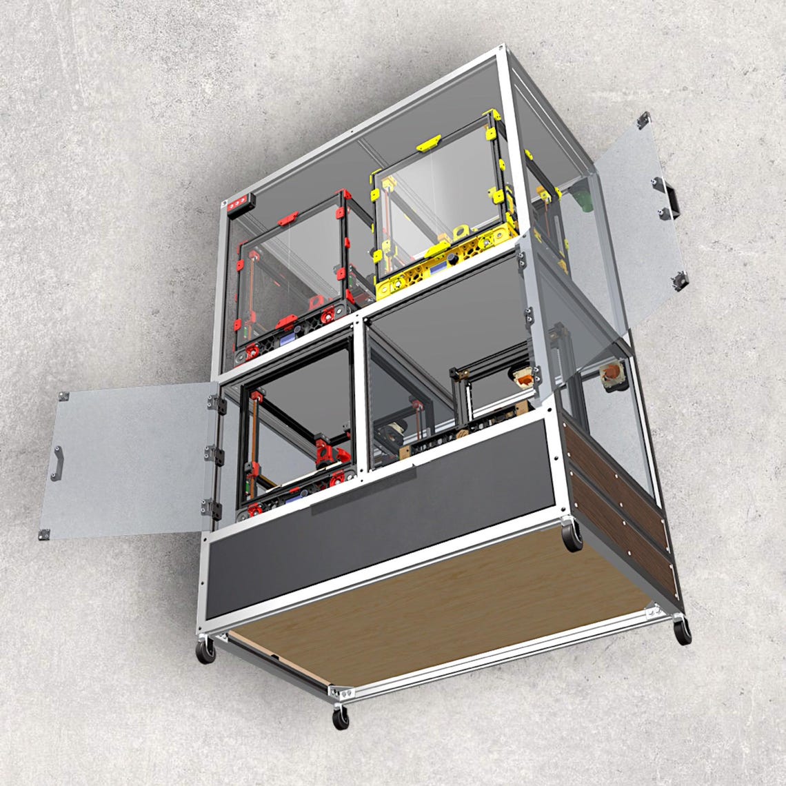 3D Printer Rack V2 Aluminum Extrusion 3D Modeled Design Build Plan - Etsy