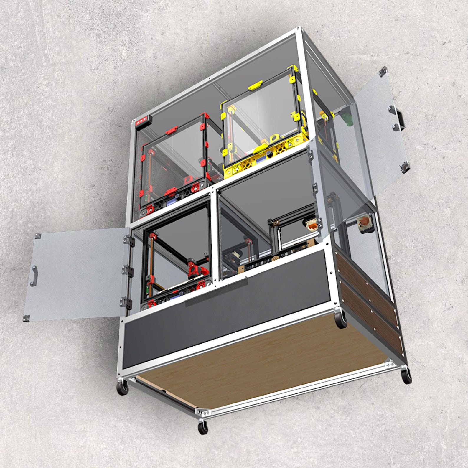 3D Printer Rack V2 Aluminum Extrusion 3D Modeled Design Build Plan - Etsy