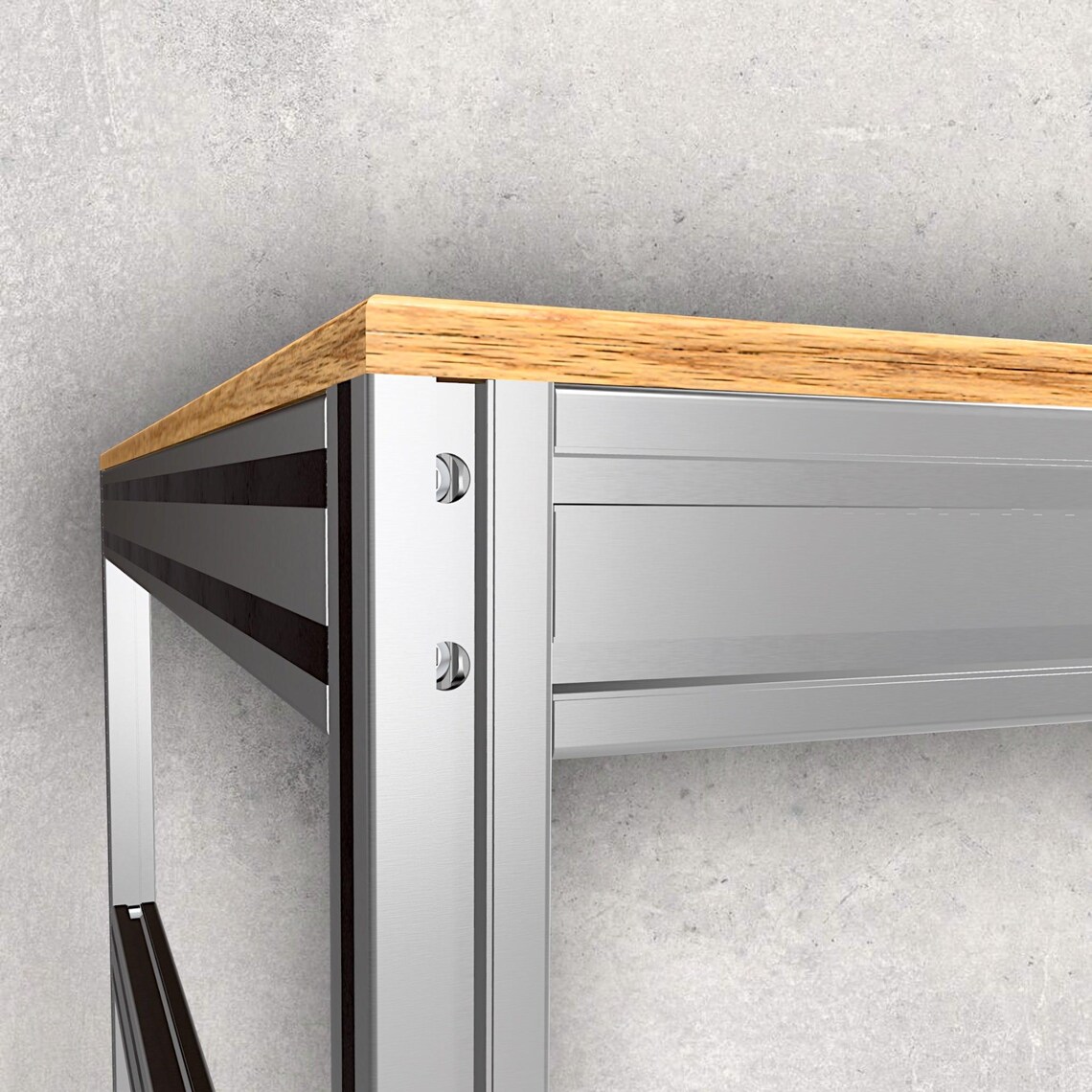 A Simple Workshop Table Aluminum Extrusion 3D Modeled Design Build Plan ...