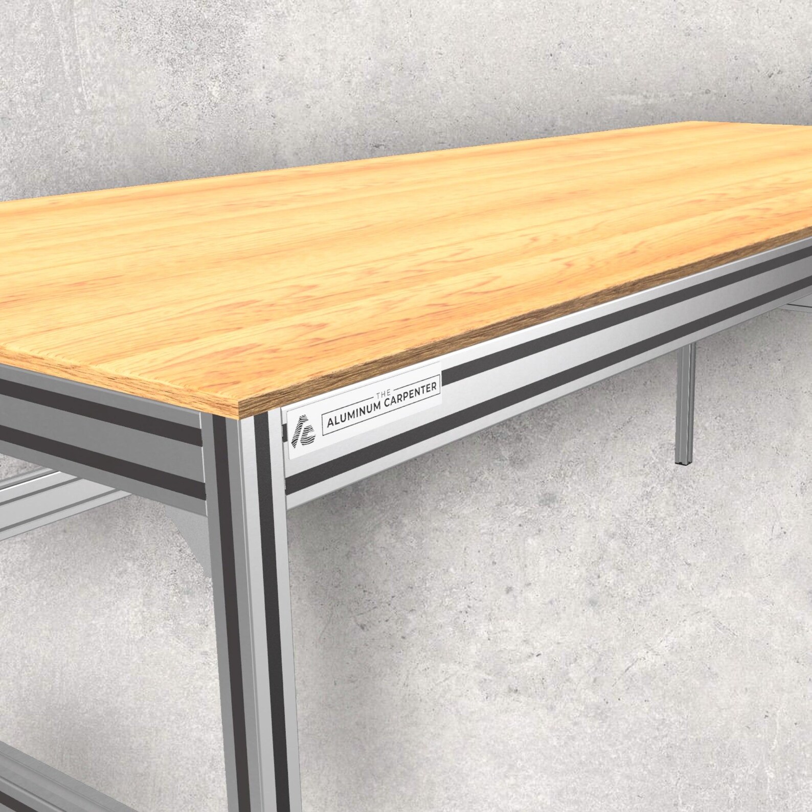 A Simple Workshop Table Aluminum Extrusion 3D Modeled Design Build Plan ...