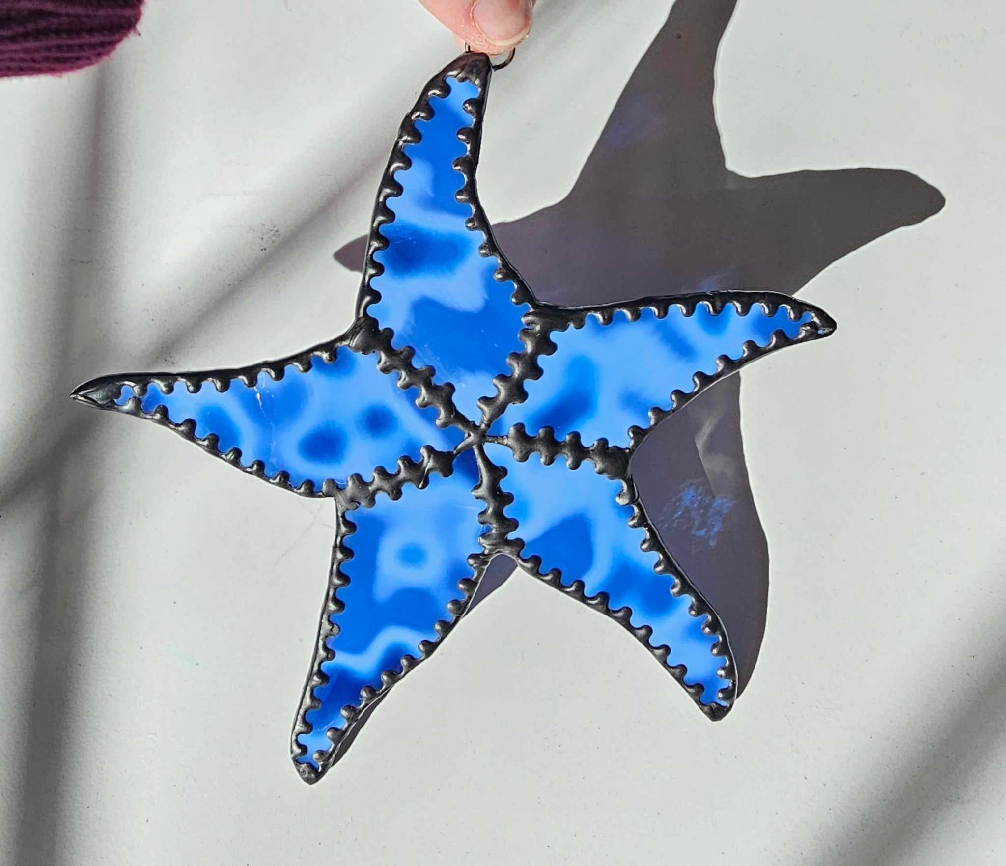 Starfish Stained Glass Suncatcher Starfish Stained Glass Gift Starfish ...