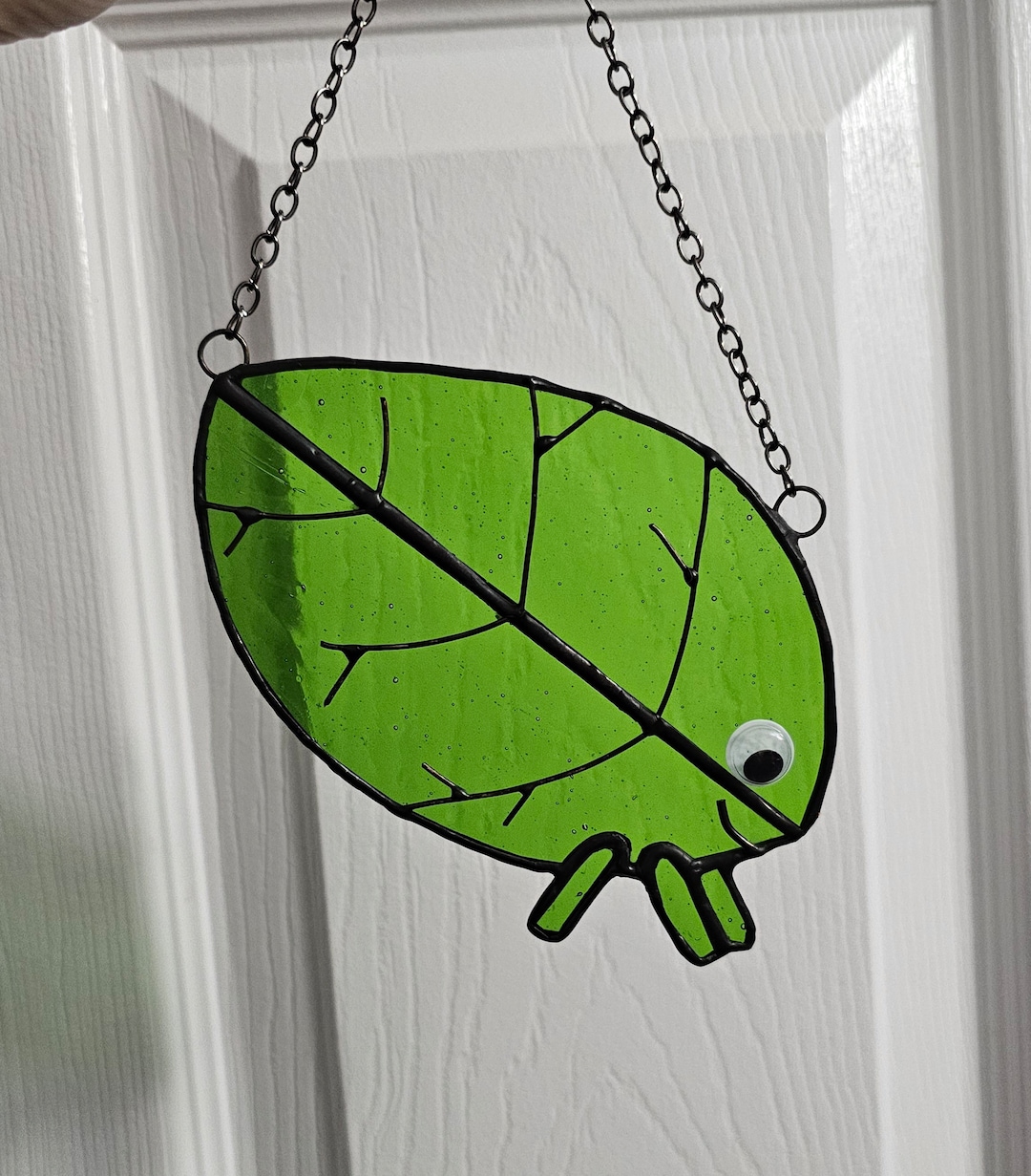 Made to Order Leaf Bug Stained Glass Suncatcher Bluey Inspired Stained ...