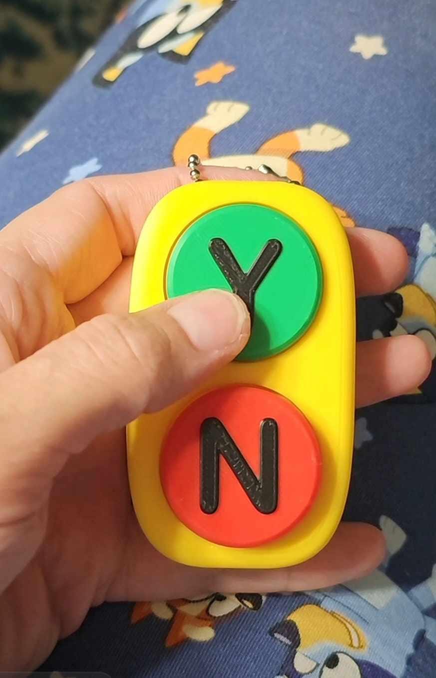 Yes No Button Bluey Inspired Yes/no Clicker Bluey Gift - Etsy