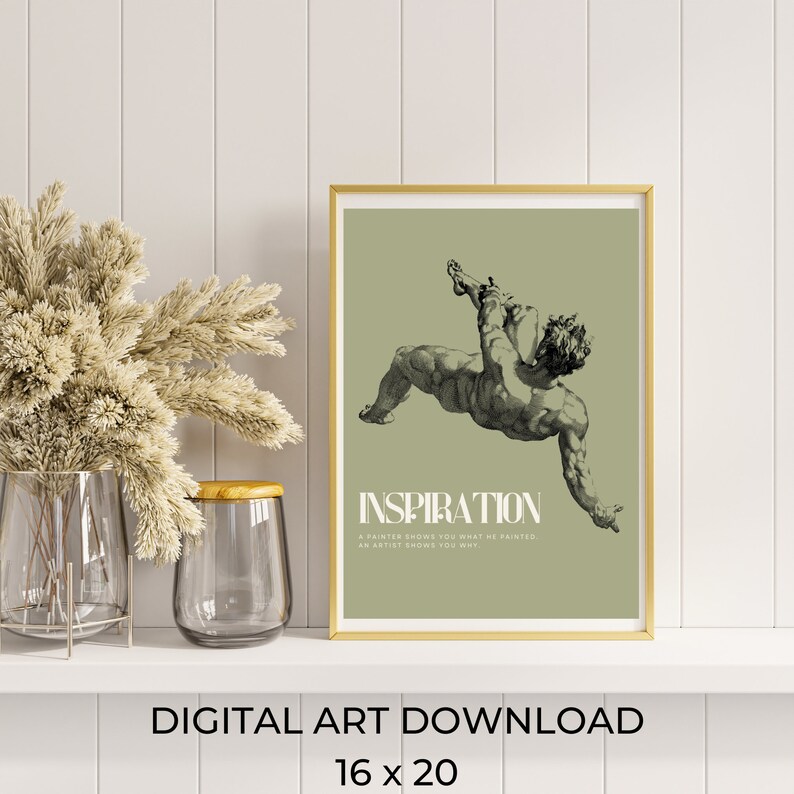 1 INSPIRATION GREEN Colour Block, Digital Art, Downloadable Art ...