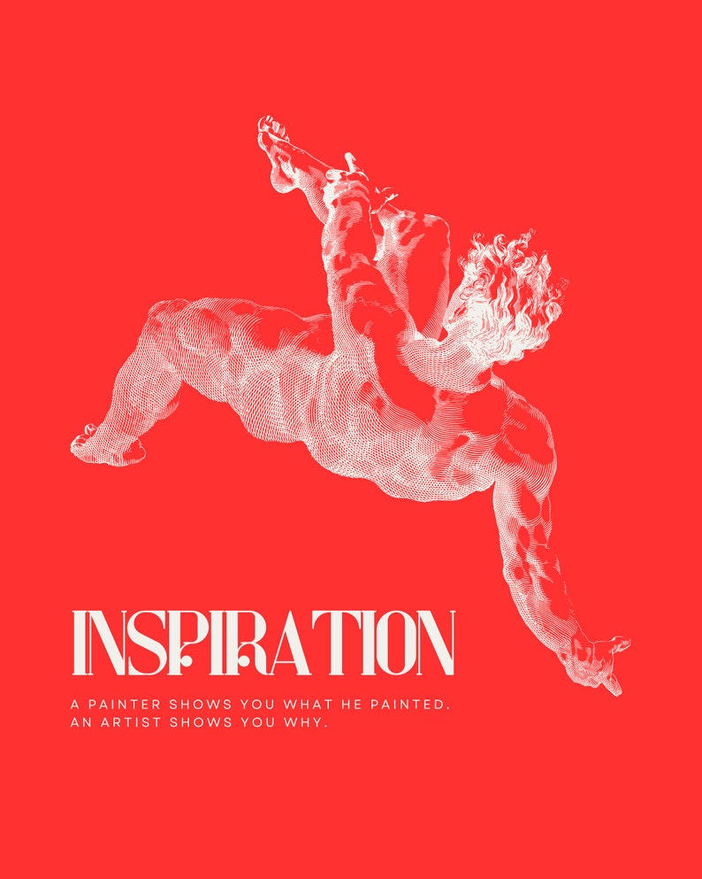 4 INSPIRATION RED Collection, Digital Art, Downloadable Art, Inspiring ...