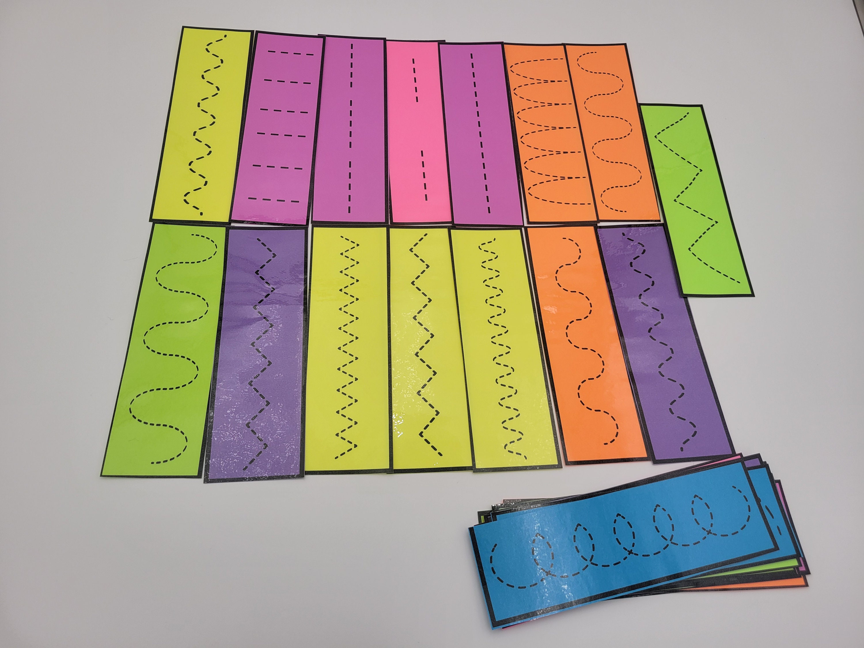 Pre-writing Line Trace, Dry Erase Laminated, Ready to Use Busy Bag - Etsy