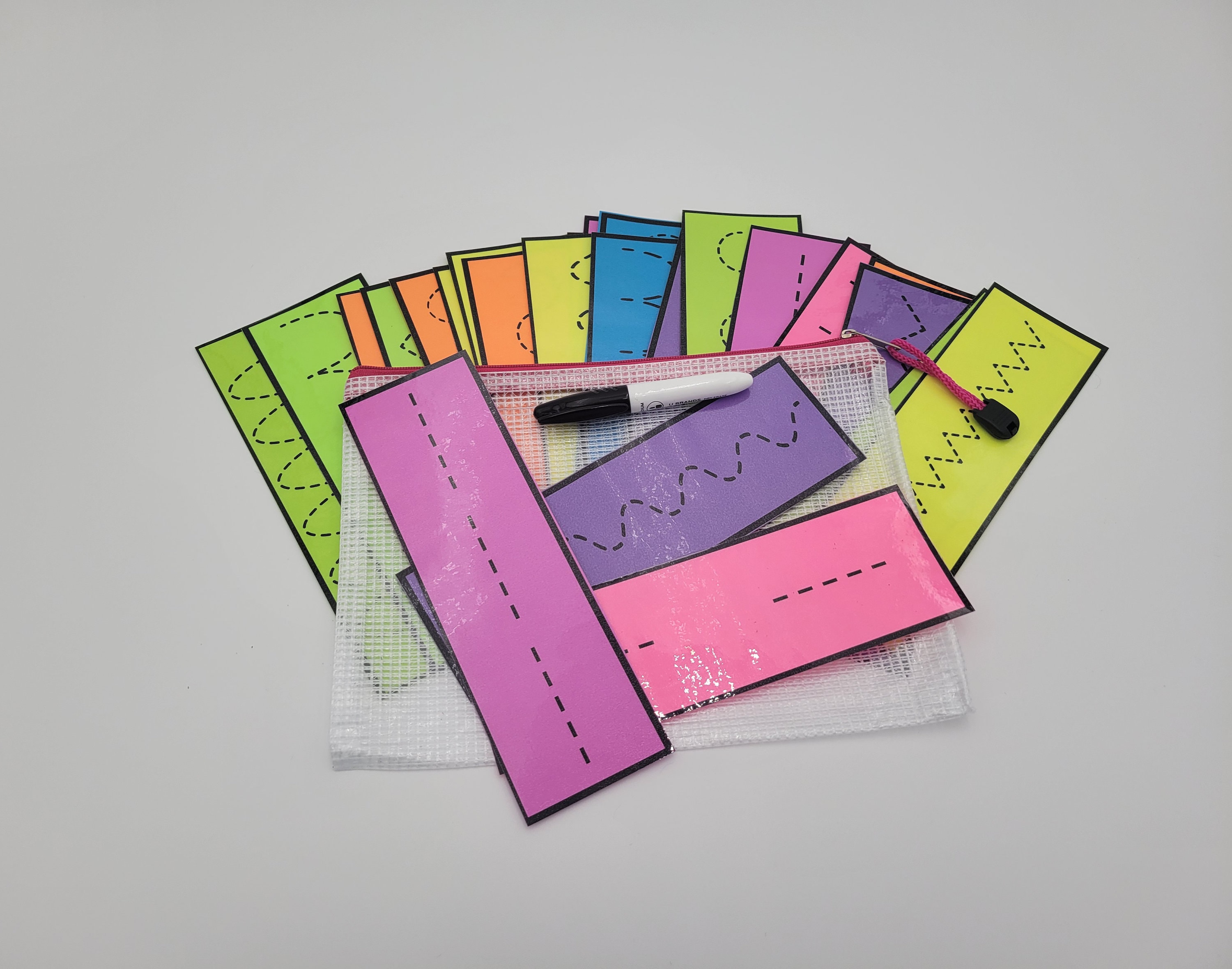 Pre-writing Line Trace, Dry Erase Laminated, Ready to Use Busy Bag - Etsy