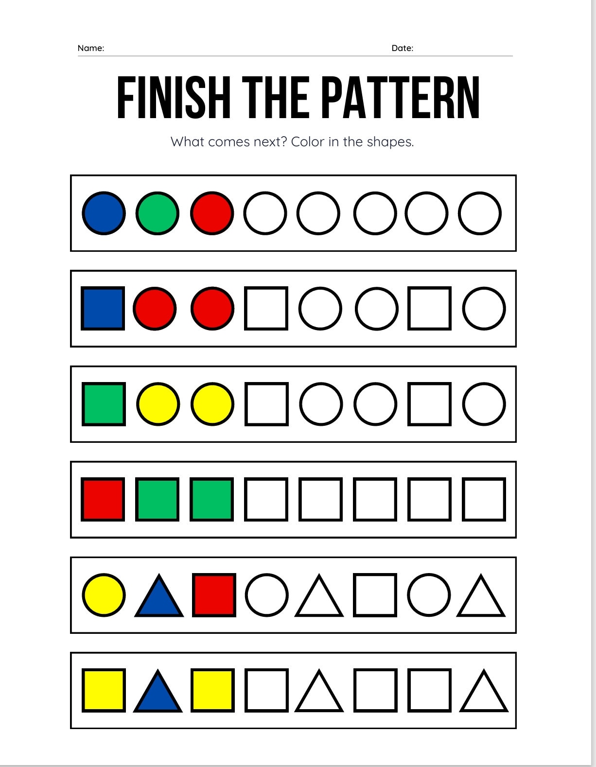 Ab Pattern Worksheets Pattern Worksheets Superstar Worksheets