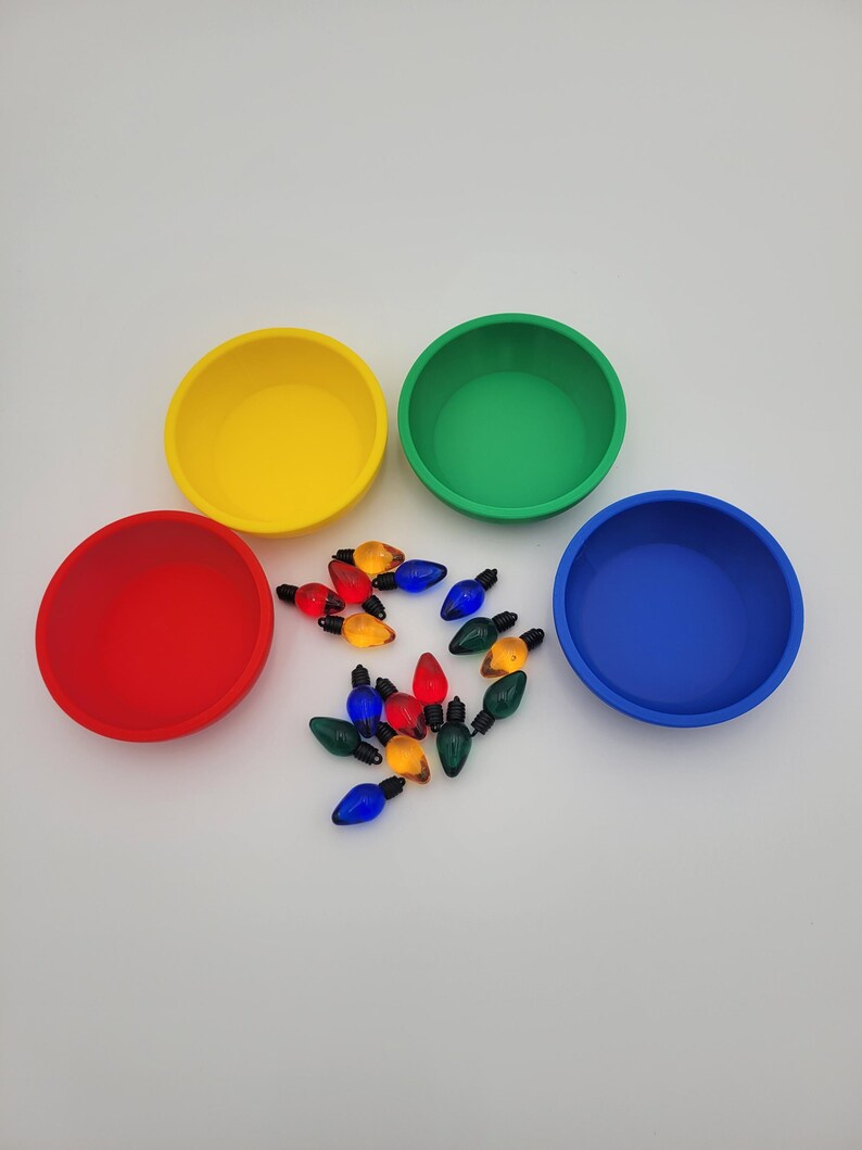 Christmas Lights Color Sorting Game for Toddler, Montessori, and ...