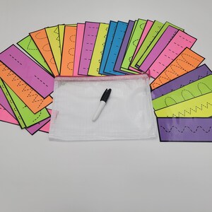 Pre-writing Line Trace, Dry Erase Laminated, Ready to Use Busy Bag - Etsy