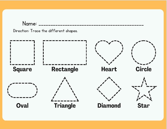 Trace Shapes Worksheet Shape Worksheets Superstar Worksheets