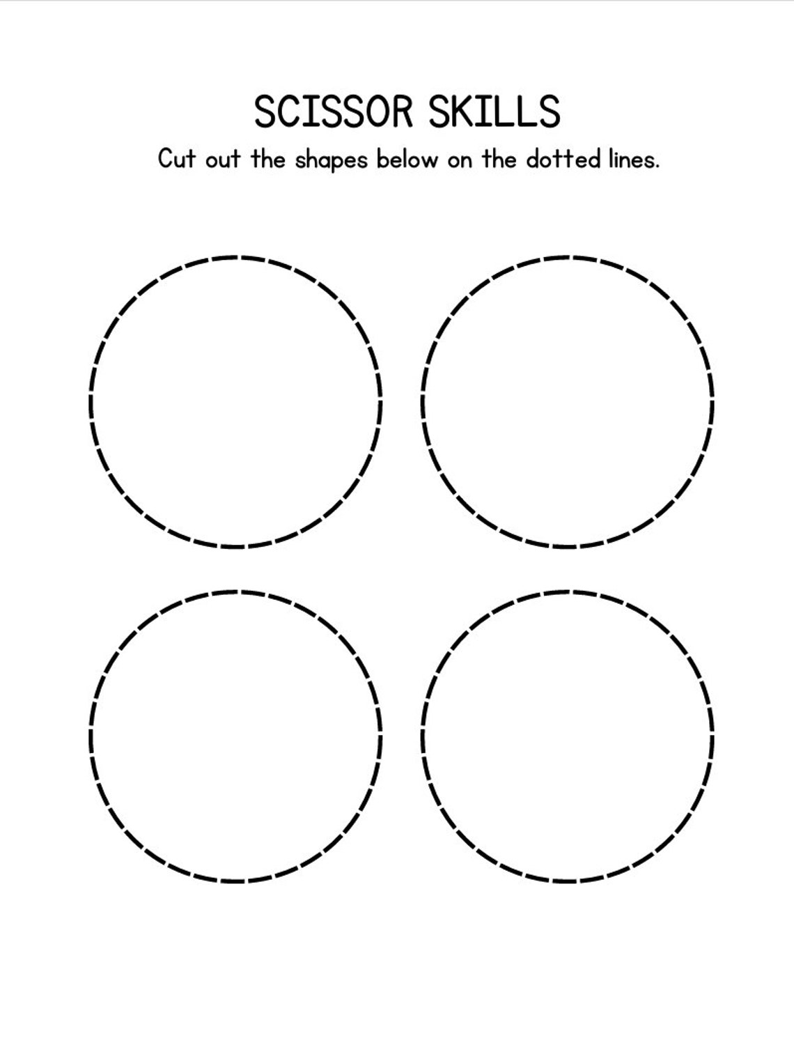 Scissor Skills Worksheets - Etsy