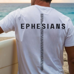Men's Christian T-shirt With Ephesians 6:11-12 Bible Verse - Faith-based Armor Scripture Tee for ...