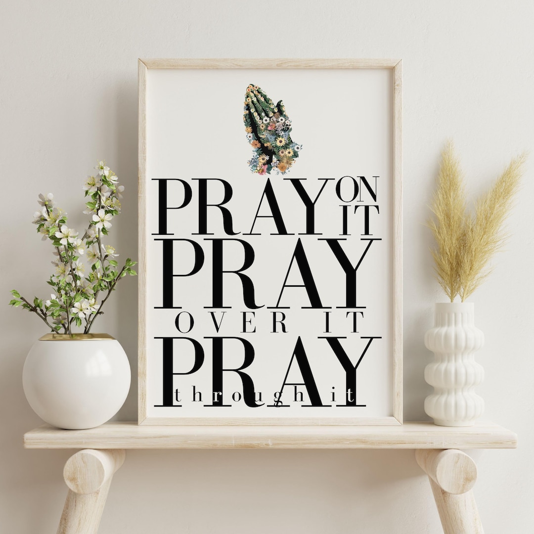 Christian Prayer Wall Art Boho Coastal Decor Digital Download Poster ...