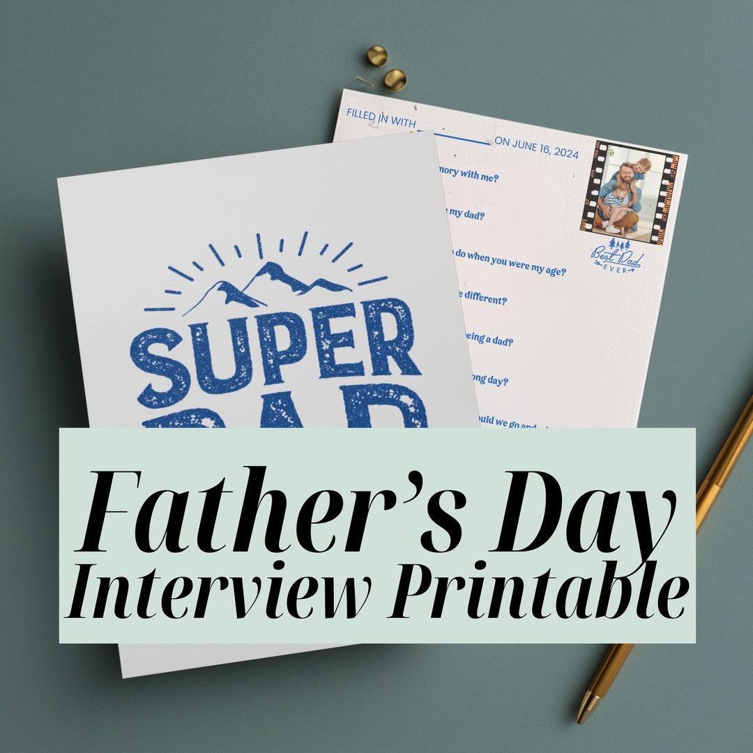 Last Minute Father's Day Gift Christian Super Dad Interview Printable ...