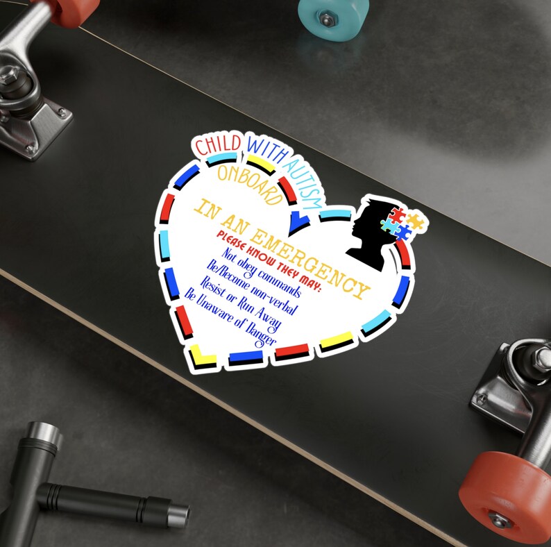 Autism Awareness Car Decal Child With Autism Onboard Sticker Safety ...