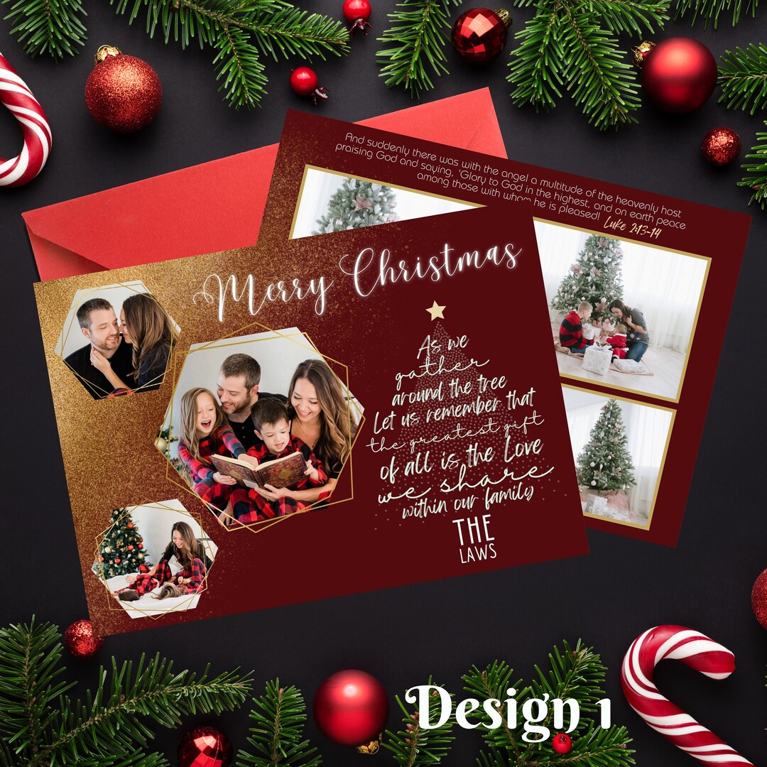 Personalized Design Bible Verse Card for Christmas Scripture Card for ...