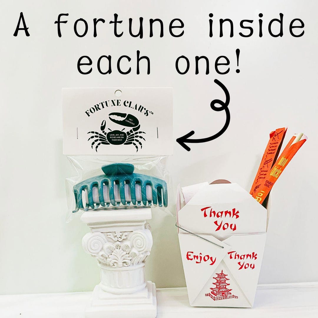 Fortune Claws™ Hair Claws for Gifting | Unique Fortune Inside | Single ...