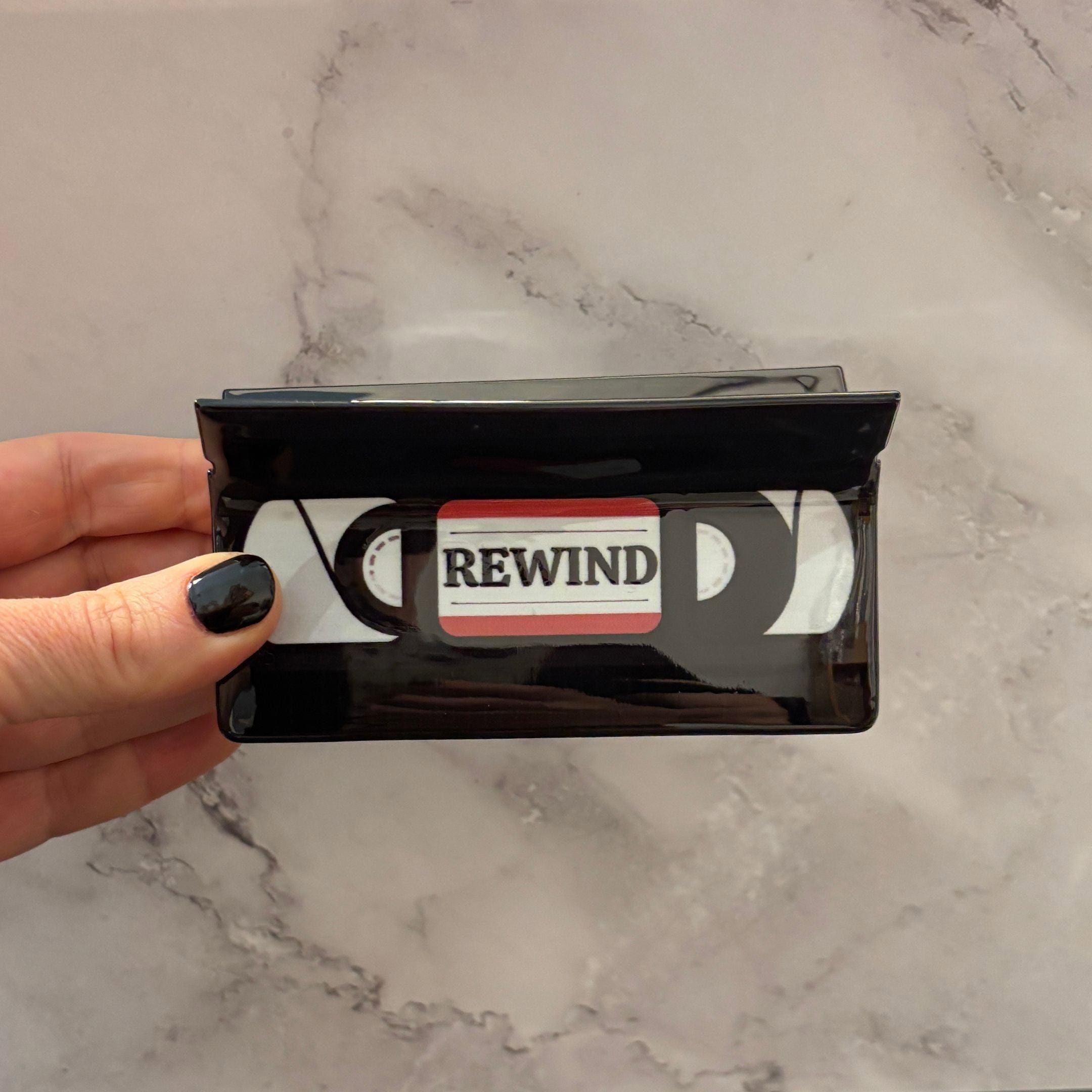 VHS Tape Hair Claw Be Kind Please Rewind | '80s '90s Cassette Claw Clip ...