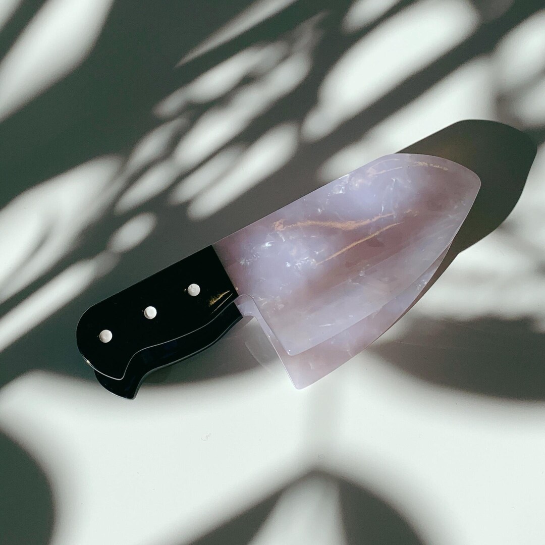 Sword Wife Dagger Hair Claw Clip in Rose Quartz Acetate in Velvet ...