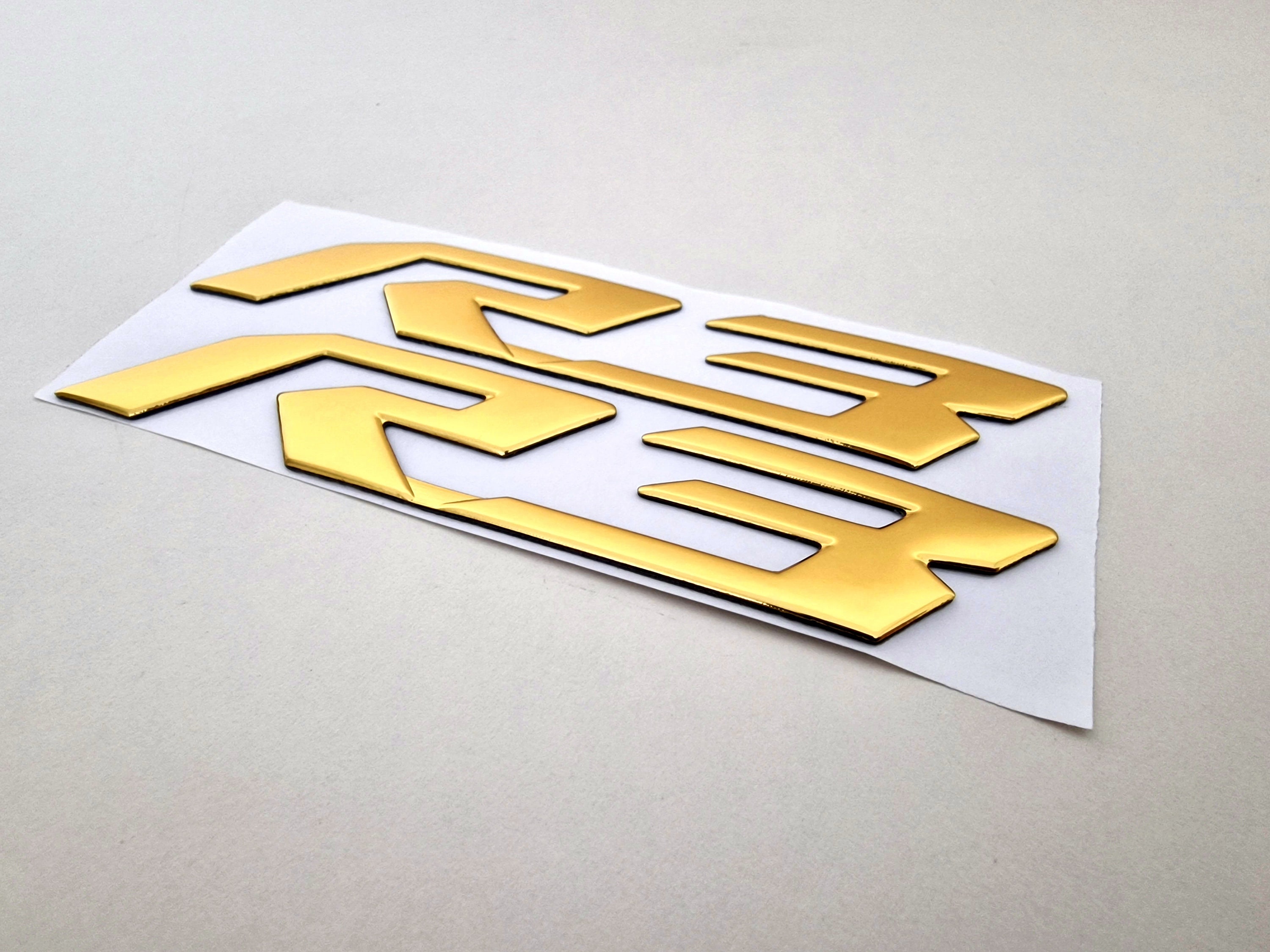 Yamaha R3 Gold 3D Badge Logo Stickers Graphics Decals Emblem YZF ...