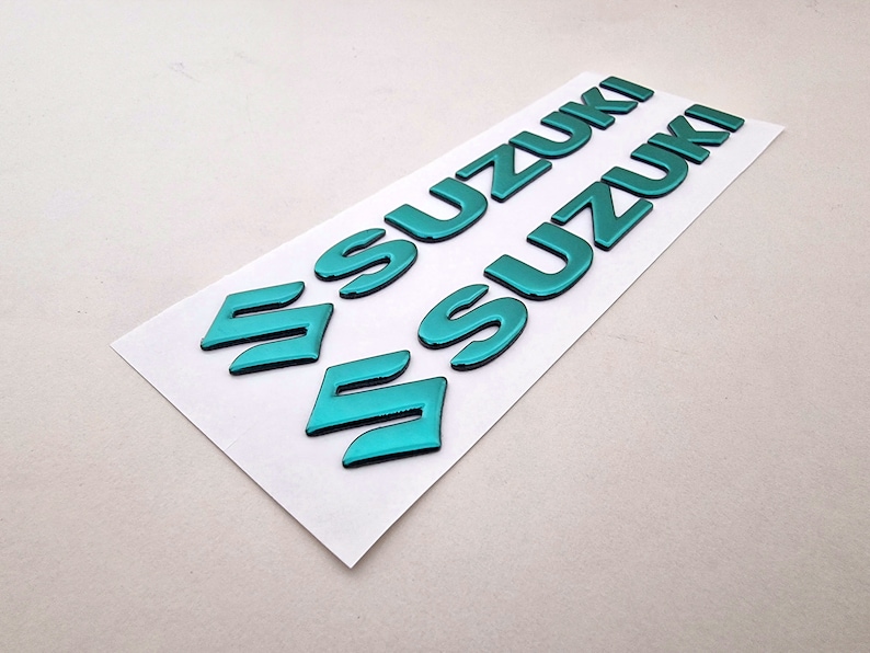 Suzuki Green 3D Badge Logo Stickers Graphics Decals Tank Emblem Gsxr ...