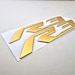 Yamaha R3 Gold 3D Badge Logo Stickers Graphics Decals Emblem YZF ...