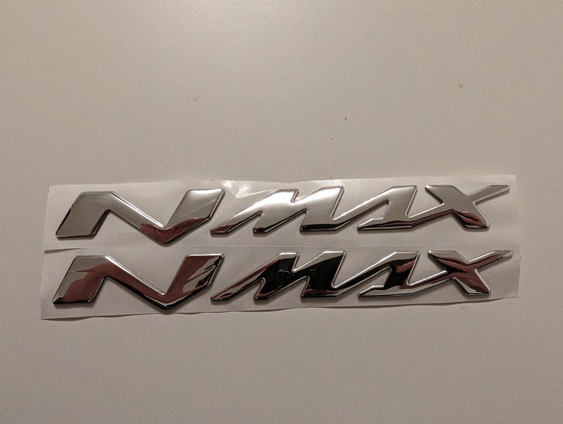 Yamaha NMAX Silver Chrome 3D Badge Logo Stickers Graphics Decals Emblem ...