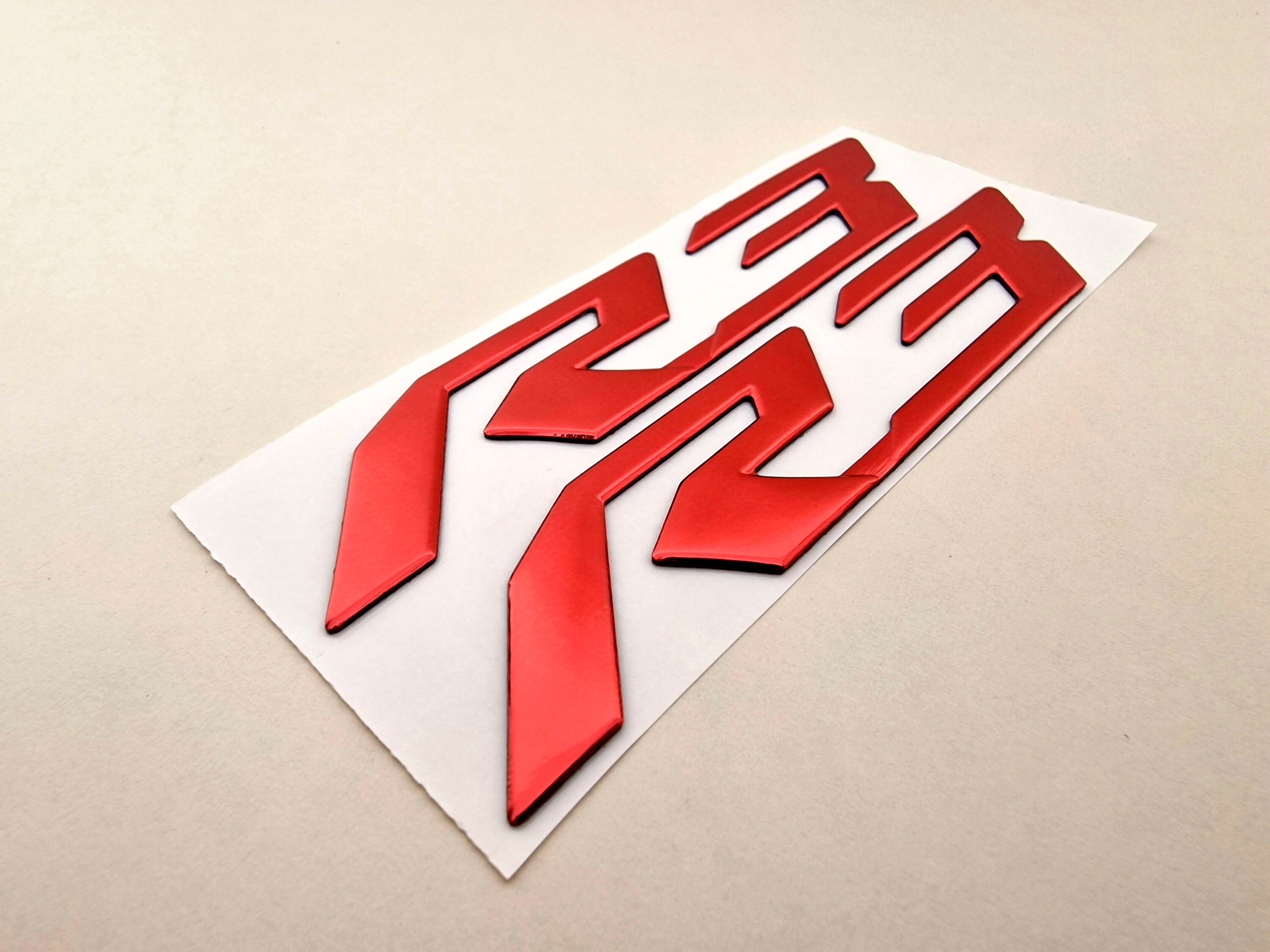 Yamaha R3 Red 3D Badge Logo Stickers Graphics Decals Emblem YZF ...