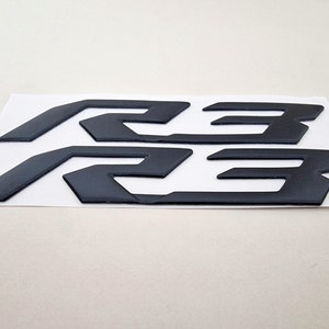 Yamaha R3 Black 3D Badge Logo Stickers Graphics Decals Emblem YZF ...