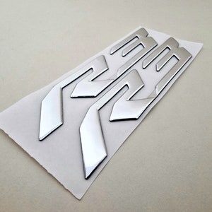 Yamaha R3 Silver Chrome 3D Badge Logo Stickers Graphics Decals Emblem ...