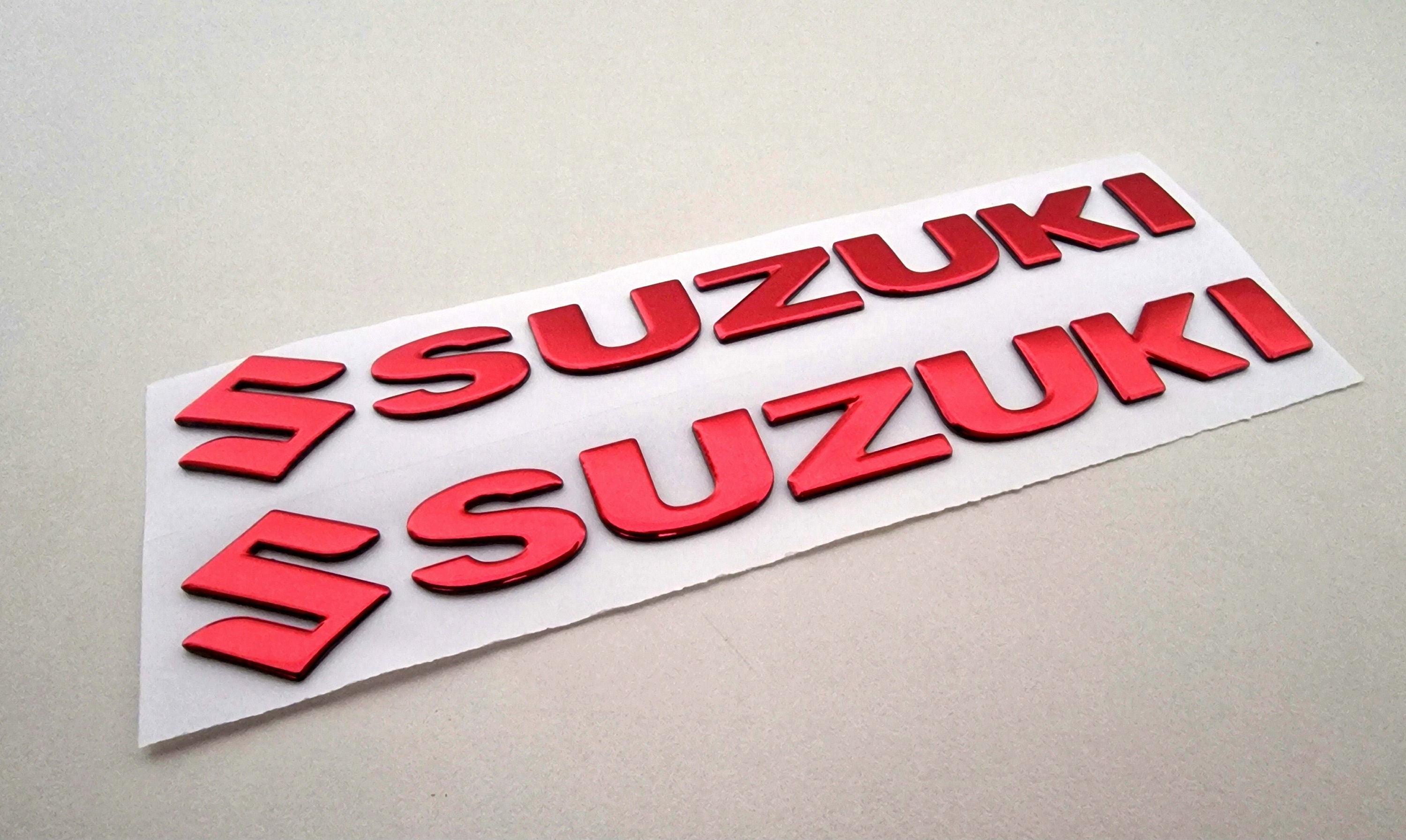 Suzuki Red 3D Badge Logo Stickers Graphics Decals Tank Emblem Gsxr Gsr ...