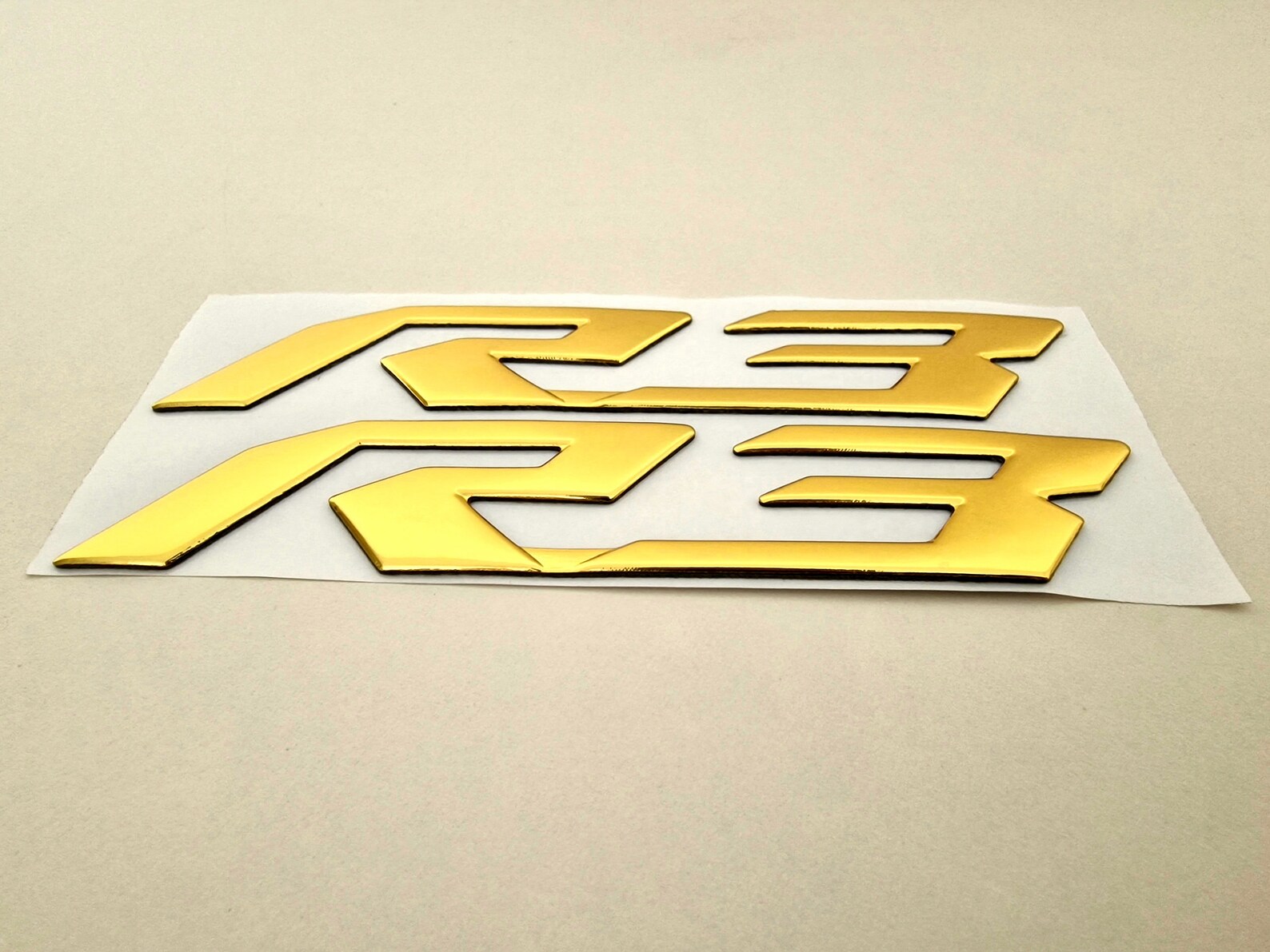 Yamaha R3 Gold 3D Badge Logo Stickers Graphics Decals Emblem YZF ...