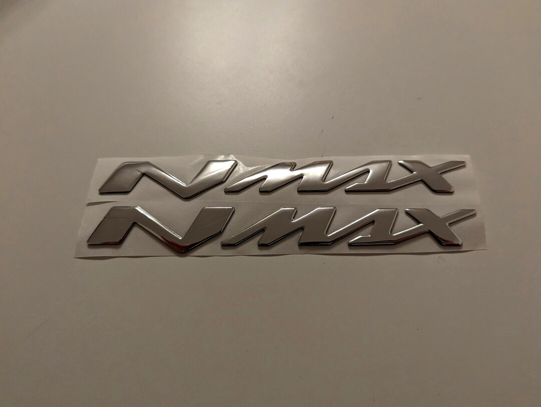 Yamaha NMAX Silver Chrome 3D Badge Logo Stickers Graphics Decals Emblem ...