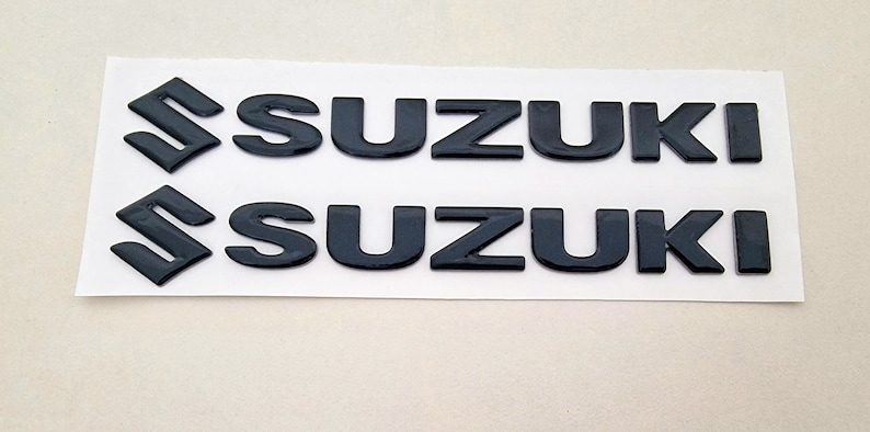 Suzuki Black 3D Badge Logo Stickers Graphics Decals Tank Emblem Gsxr ...