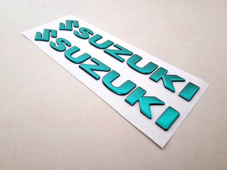 Suzuki Green 3D Badge Logo Stickers Graphics Decals Tank Emblem Gsxr ...