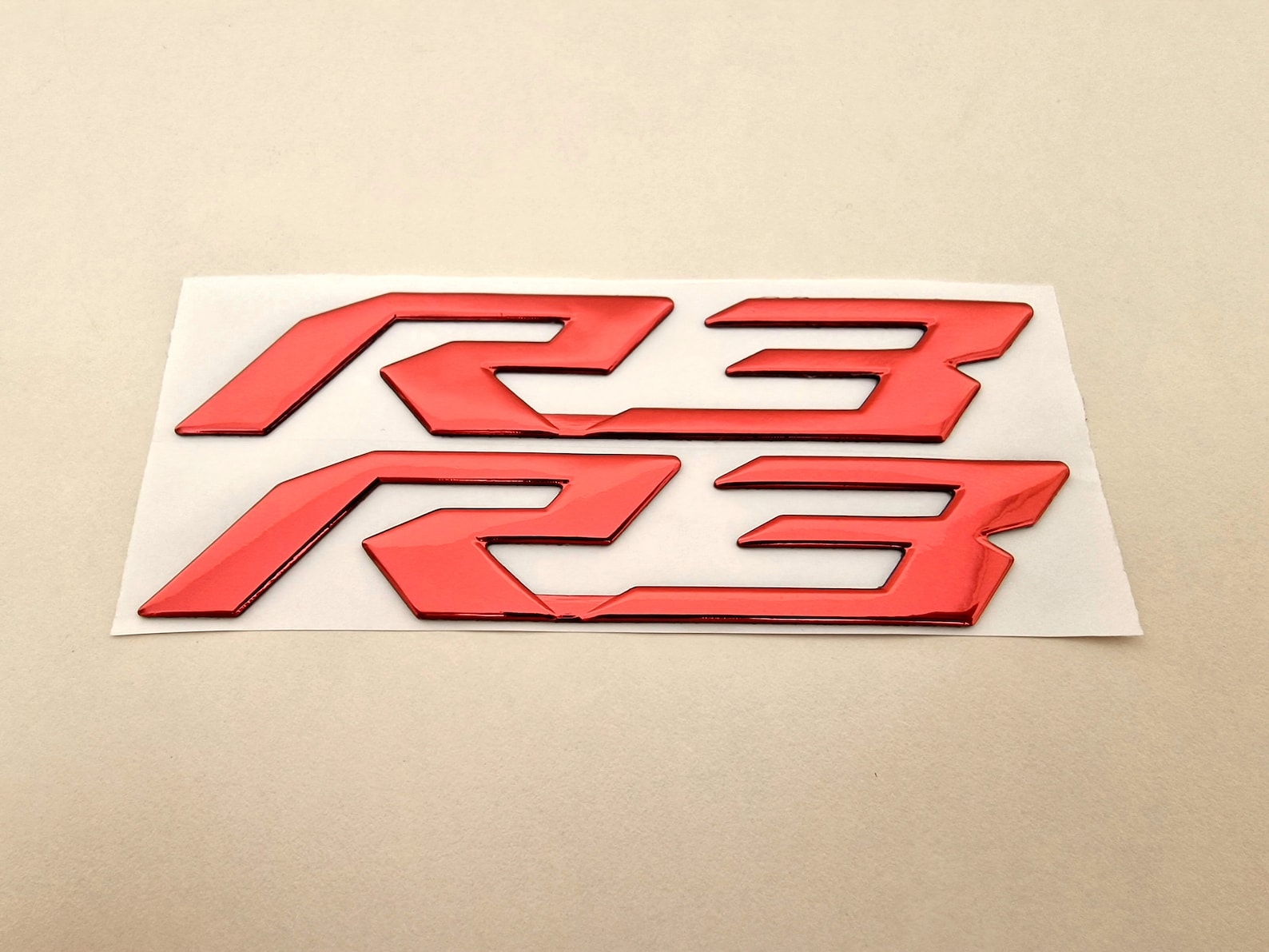 Yamaha R3 Red 3D Badge Logo Stickers Graphics Decals Emblem YZF ...