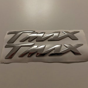 Yamaha Tmax Silver Chrome 3D Badge Logo Stickers Graphics Decals Emblem ...