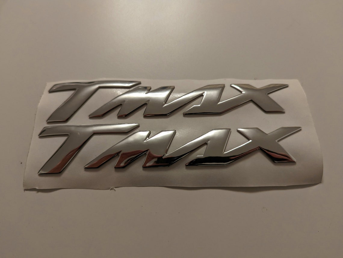 Yamaha Tmax Silver Chrome 3D Badge Logo Stickers Graphics Decals Emblem ...