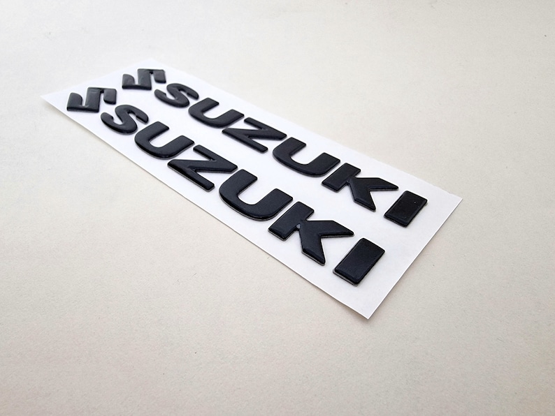 Suzuki Black 3D Badge Logo Stickers Graphics Decals Tank Emblem Gsxr ...