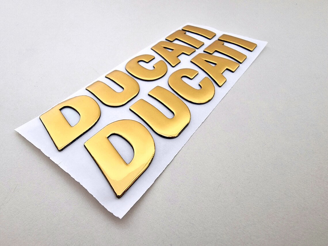 Ducati 3D Gold Badge Sticker Graphic Decal Logo Emblem Autocollant ...