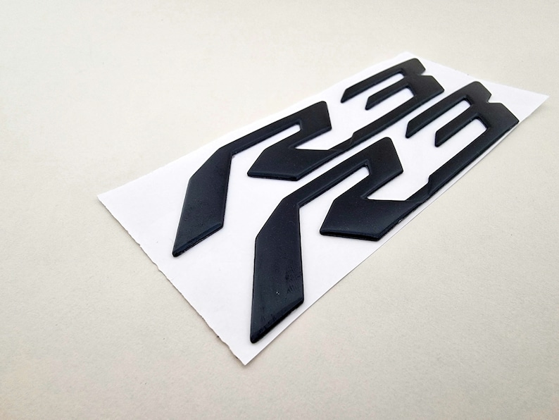 Yamaha R3 Black 3D Badge Logo Stickers Graphics Decals Emblem YZF ...