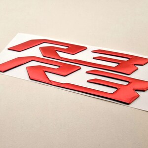 Yamaha R3 Red 3D Badge Logo Stickers Graphics Decals Emblem YZF ...