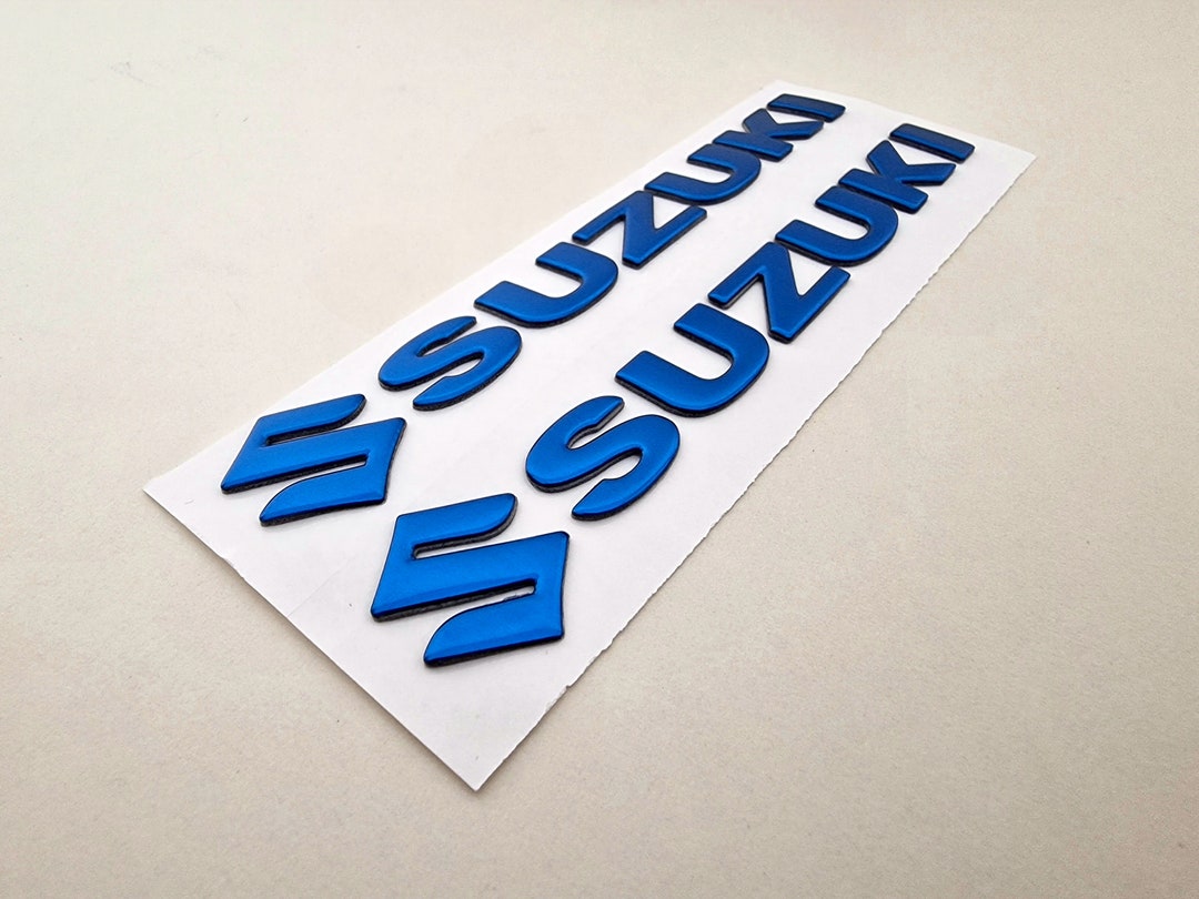 Suzuki Blue 3D Badge Logo Stickers Graphics Decals Tank Emblem Gsxr Gsr ...